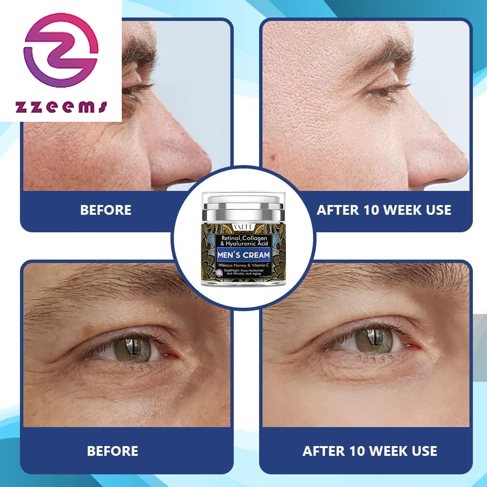 Mens Face Skin Moisturizer with Collagen, Retinol Ant-Aging, Anti ...