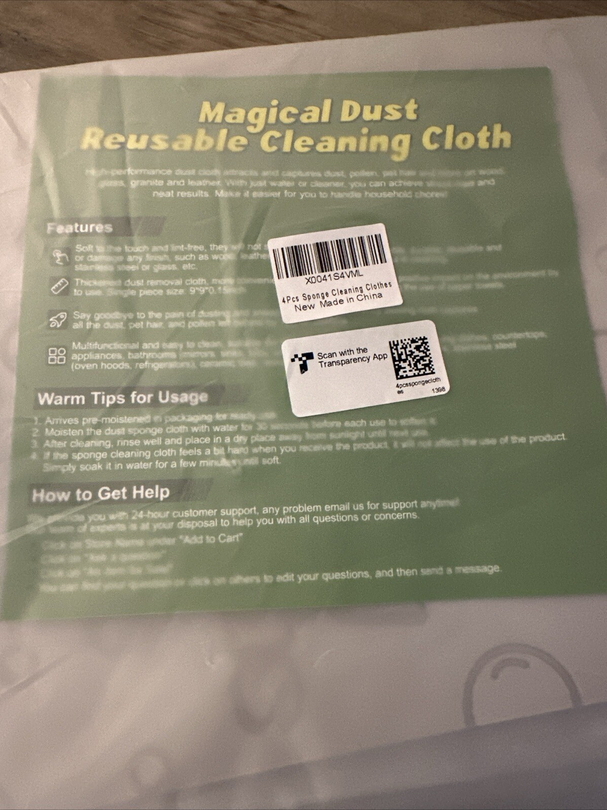 4 Pack Damp Clean Duster Towel Streakless Cloths Flexible Dusting Towel ...