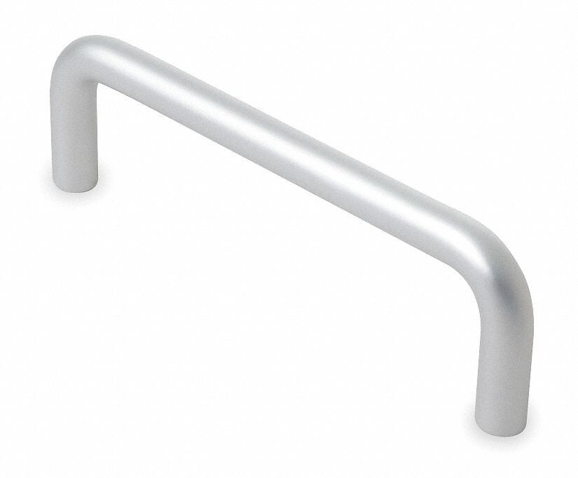(10) New Threaded-Hole Round Pull Handle Anodized Aluminum dull, 4" C-C ...