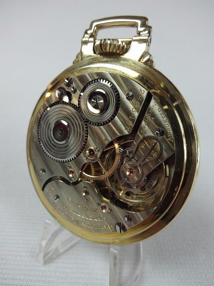 Hamilton 992E. High Grade Pocket-Watch, 21J. 16 Size, Y.G.F. "Minty" L ...