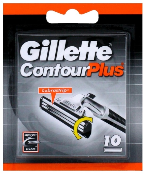 n. 10 ORIGINALI lamette GILLETTE CONTOUR PLUS ricariche rasoio testine ...