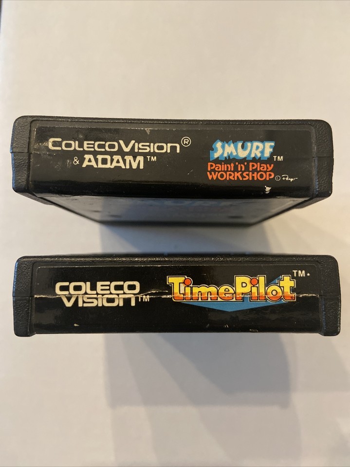colecovision smurfs paint and play and timepilot | eBay