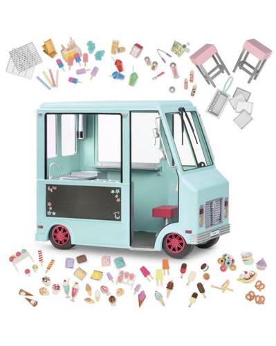 🇺🇸 Our Generation Sweet Stop Ice Cream Truck Electronic for 18" Dolls ...