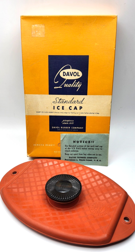 Vintage Davol Rubber Co USA Standard Ice Cap Bag #402 MCM Box | eBay