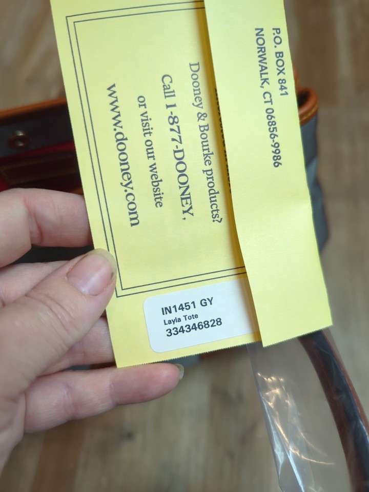 NEW Dooney & Bourke Grey Layla Tote Shoulder Handbag Purse Big Duck ...