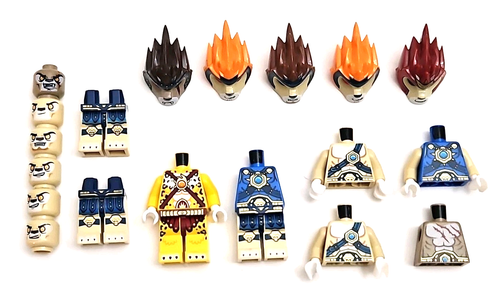 Lego Legends of Chima Lion Minifigure Parts & Pieces Lot - Legs Heads ...