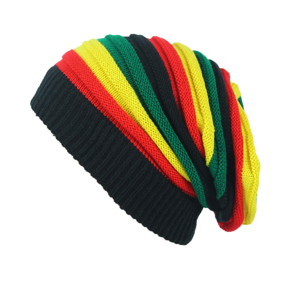 Rasta Hat Jamaica Marley Reggae Caps African Style Knitted Hat Beret ...