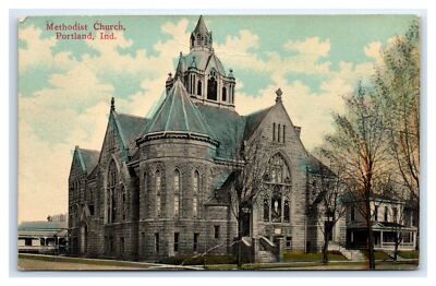 PORTLAND, IN Postcard- METHODIST CHURCH IND | eBay