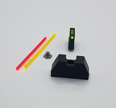 Glock Fiber Optic Suppressor Height Steel Sight Set fits G17/19/26 | eBay