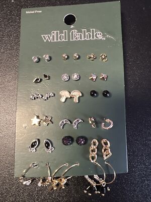Wild Fable earrings rhinestones gold/silver tone 18 pairs | eBay