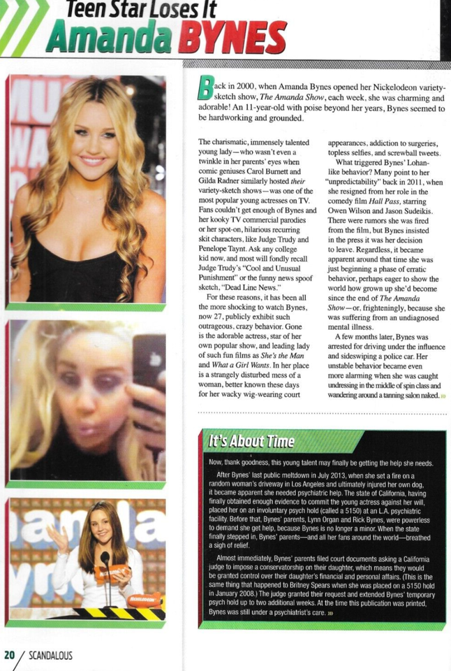 Scandalous Magazine Lindsay Lohan Charlie Sheen Amanda Bynes Sports ...