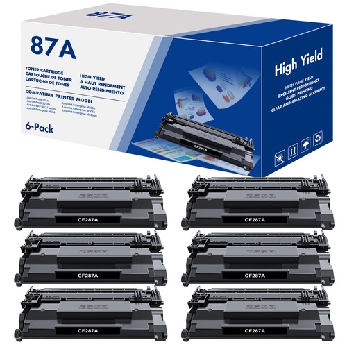 6 PK CF287A 87A Toner Compatible For HP Enterprise M506dh MFP M527dn ...