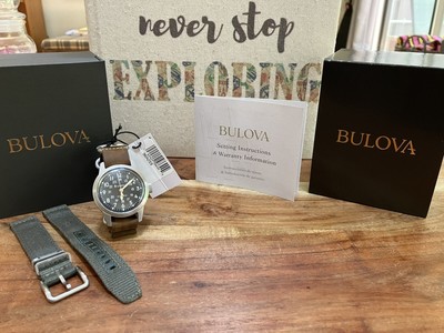 Bulova Men's Military Heritage Hack Veteran's Watchmaking Watch 96A259 ...