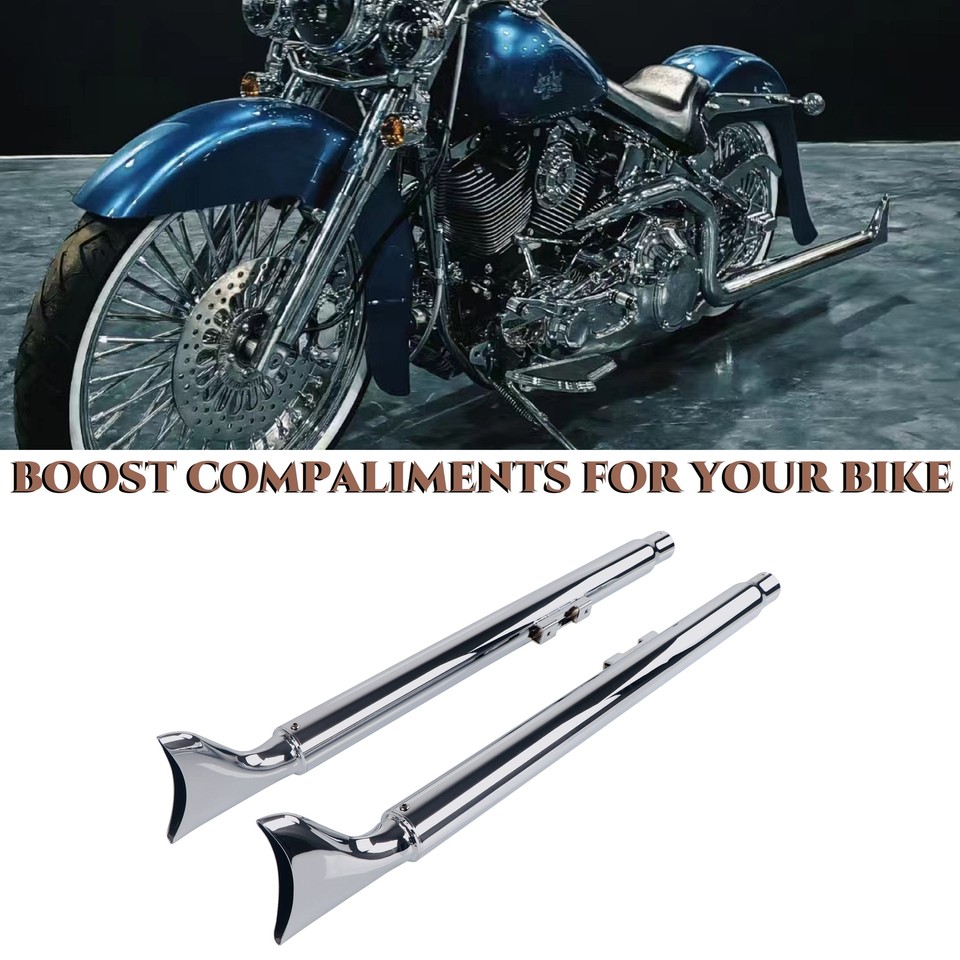 "2000-2017 Harley Softail True Dual Fishtail Exhaust | 36"" Fishtail ...