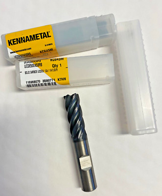 KENNAMETAL Corner Radius End Mill: 1/2″ Dia, 1-1/4″ LOC, 0.03″ Radius ...