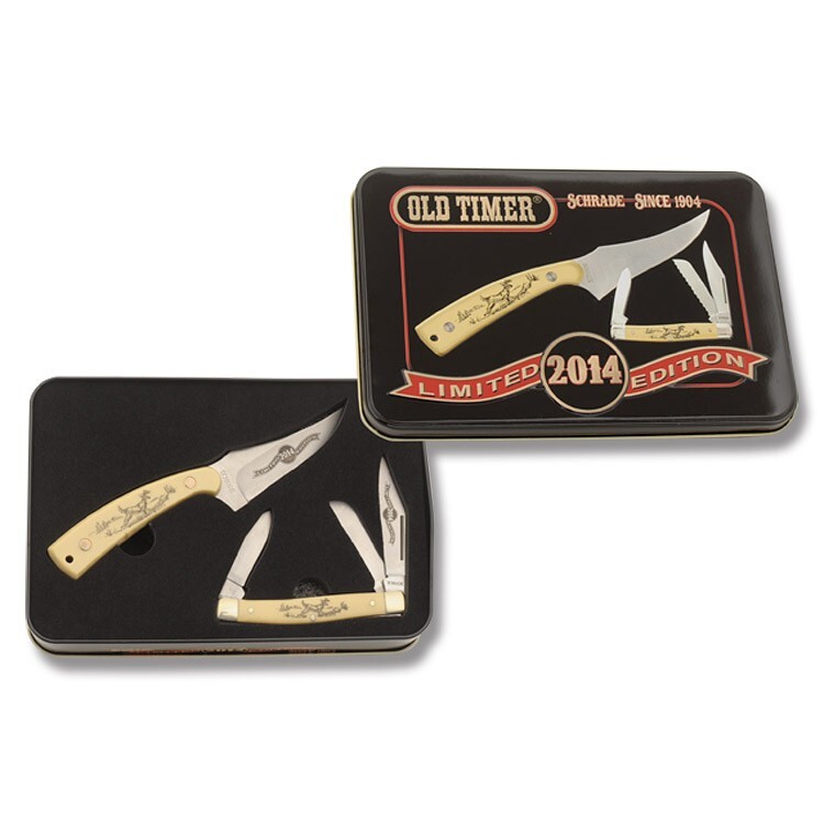 Old Timer Pocket Knife Scrimshaw Stockman, Sharpfinger Limited Edition ...