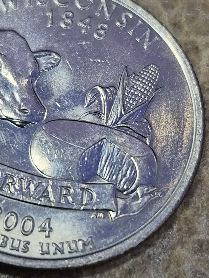 2004 D Wisconsin (WI) States and Territories Quarters High Leaf & Low ...