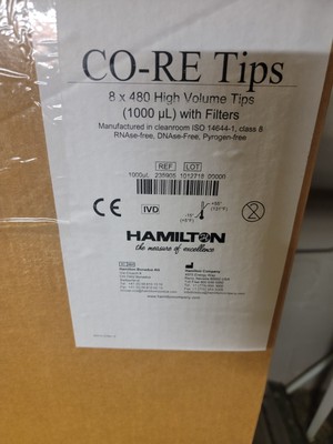 NEW Hamilton 235905 CO-RE Tips 8 x 480 High Volume Tips (1000µL) with ...