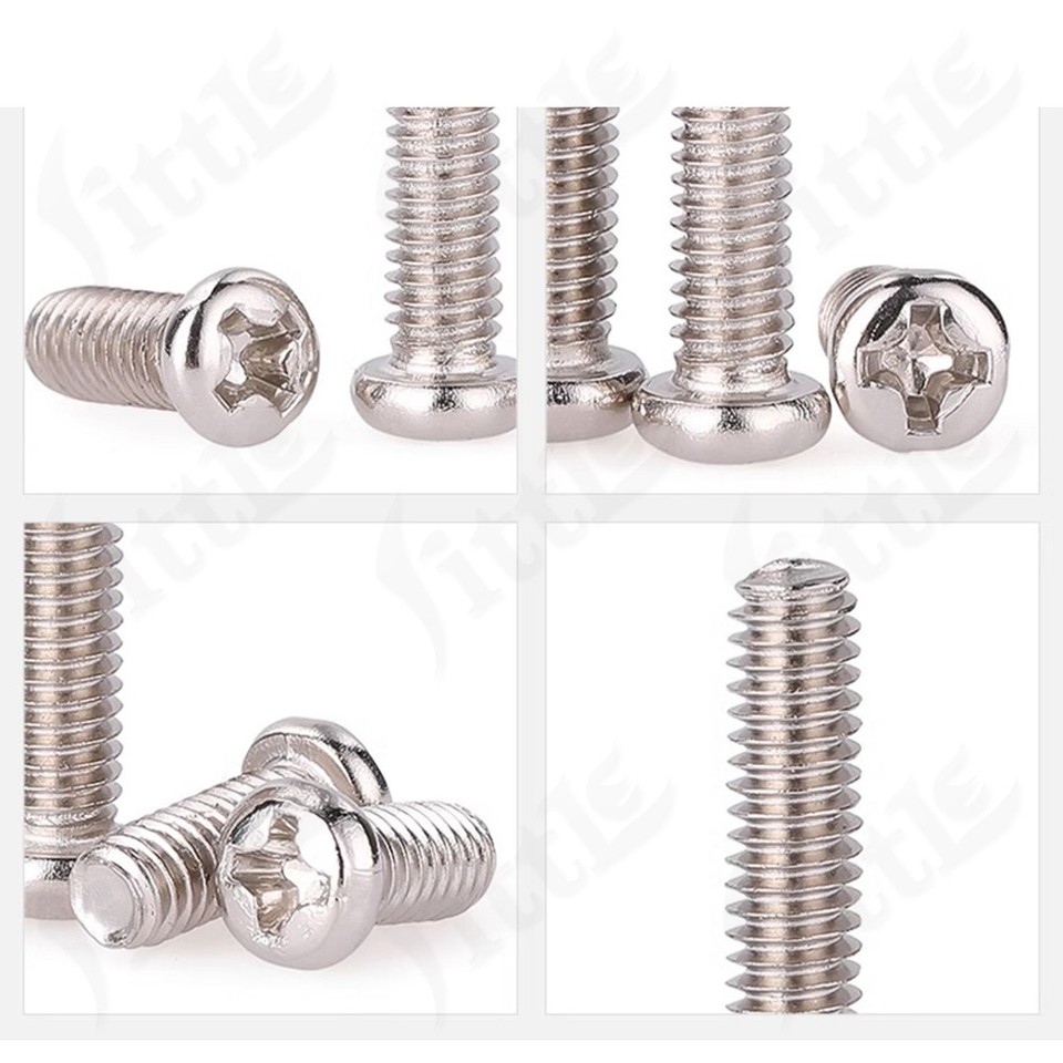 M1-M6 Nickel Plated Carbon Steel CM Phillips Cross Pan Head Machine ...