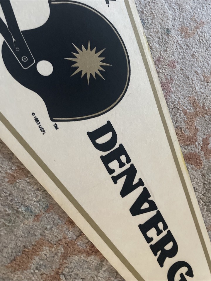 Bannière De Pénant De Football USFL Denver Vintage 1983 RARE | eBay