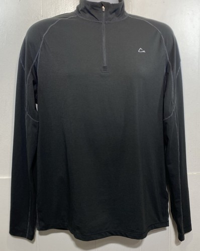 Merino Blend Paradox Shirt Mens M Black 1/4 Zip Long Sleeve Base Layer ...