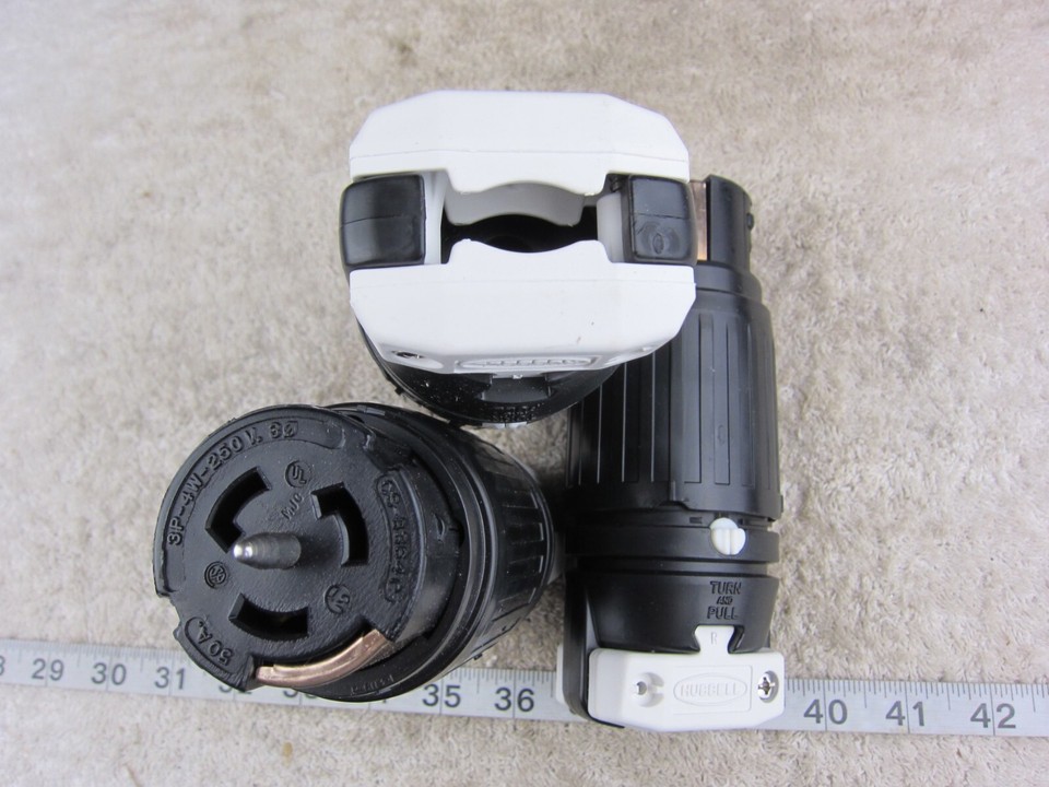 Hubbell HBL CS8364C 50A 250V 3Ø Twist-Lock Connector Non-NEMA, New | eBay