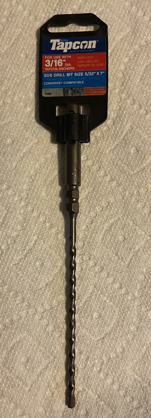 Tapcon SDS Masonry Drill Bit 5/32" x 7”11492. Use w 3/16” anchor | eBay