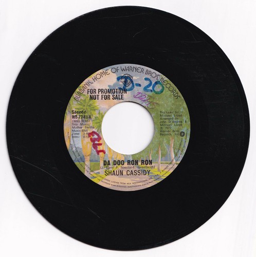 Philippines SHAUN CASSIDY Da Doo Ron Ron 45 rpm PROMO Vinyl Record | eBay