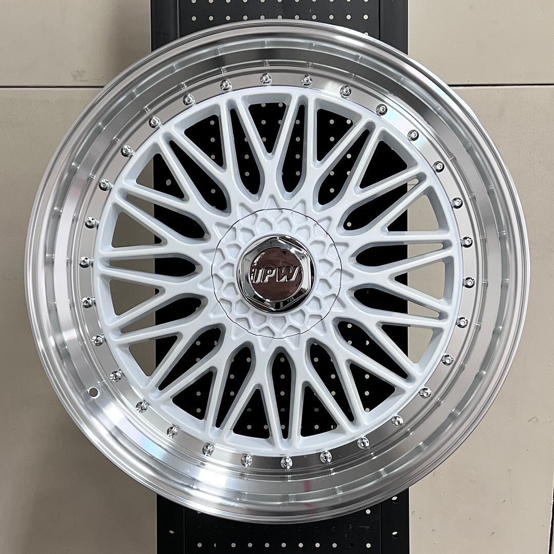 22" EURO RS STYLE WHITE STAGGERED WHEELS RIMS 22X9/10.5 5X112 5X114.3 ...