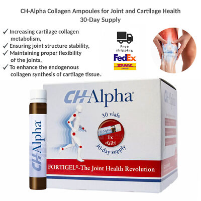 CH-Alpha Collagen Ampoules for Joints and Cartilage Health - 30-Day ...