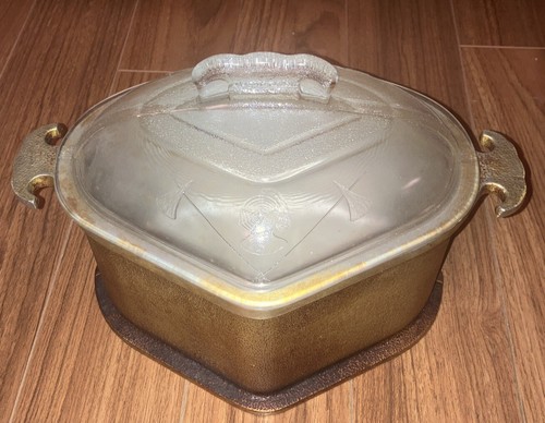 Vintage Guardian Service Triangular Pan, Roaster with Glass Lid 2 Qts ...