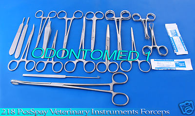 218 PCS SPAY NEUTER VETERINARY SURGERY SURGICAL INSTRUMENTS FORCEPS | eBay