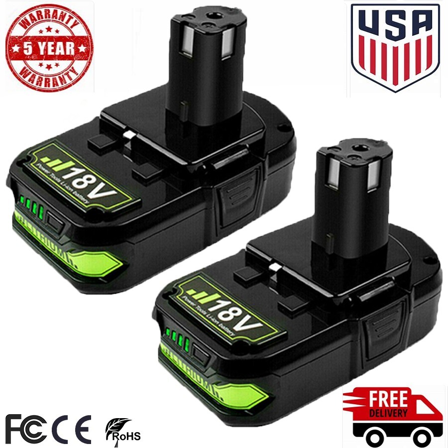 P102 18 Volt 3.0Ah Lithium BatteryReplacement for Ryobi P108 P105 P107 ...