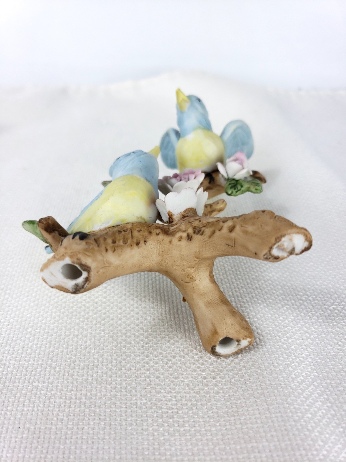 Lefton Pair of Blue Jay Figurines 5” Tall Ceramic Birds Perched on ...