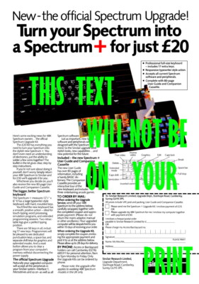 ZX Spectrum+ magazine advert A3 poster on 270gsm Ilford Galerie paper ...