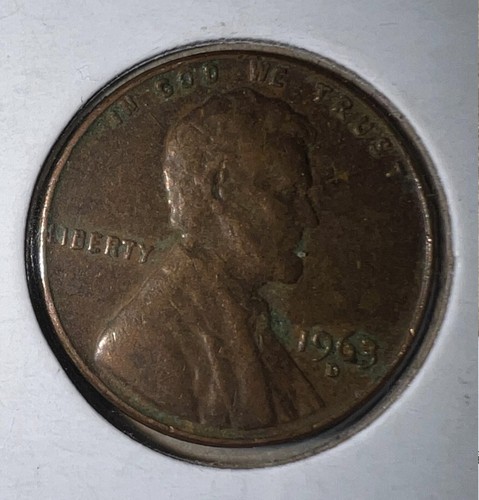 1963 D Penny L on Rim Edge Rare 1963 Penny L in Liberty on Edge Error ...