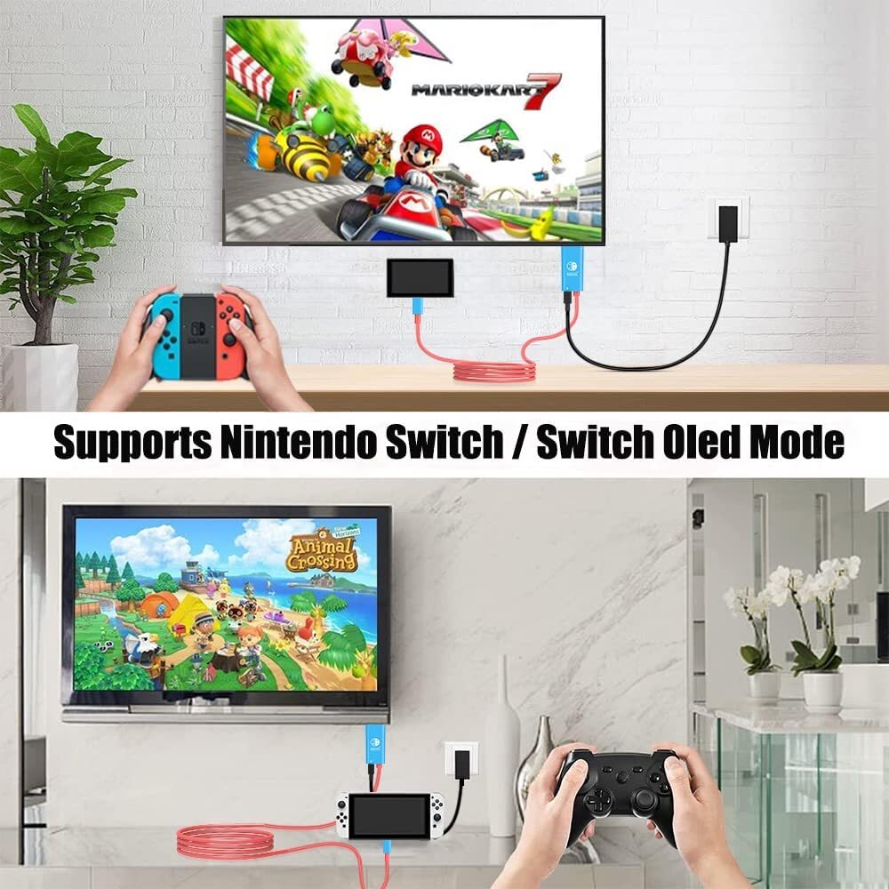 Nintendo Switch Dock USB-C Hub Adapter 4K HDMI Docking Station Portable ...