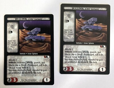 Bulldog (LRM Variant) (2) Battletech CCG Arsenal Vehicle | eBay