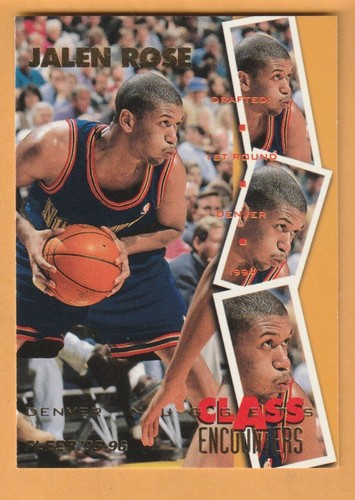 Jalen Rose Denver Nuggets 1995-96 Fleer Class Encounters #17 Michigan ...