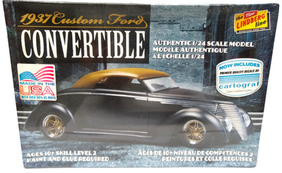 Lindberg 1937 Custom Ford Convertible Model Kit 1/24 HL129 NOS Factory ...