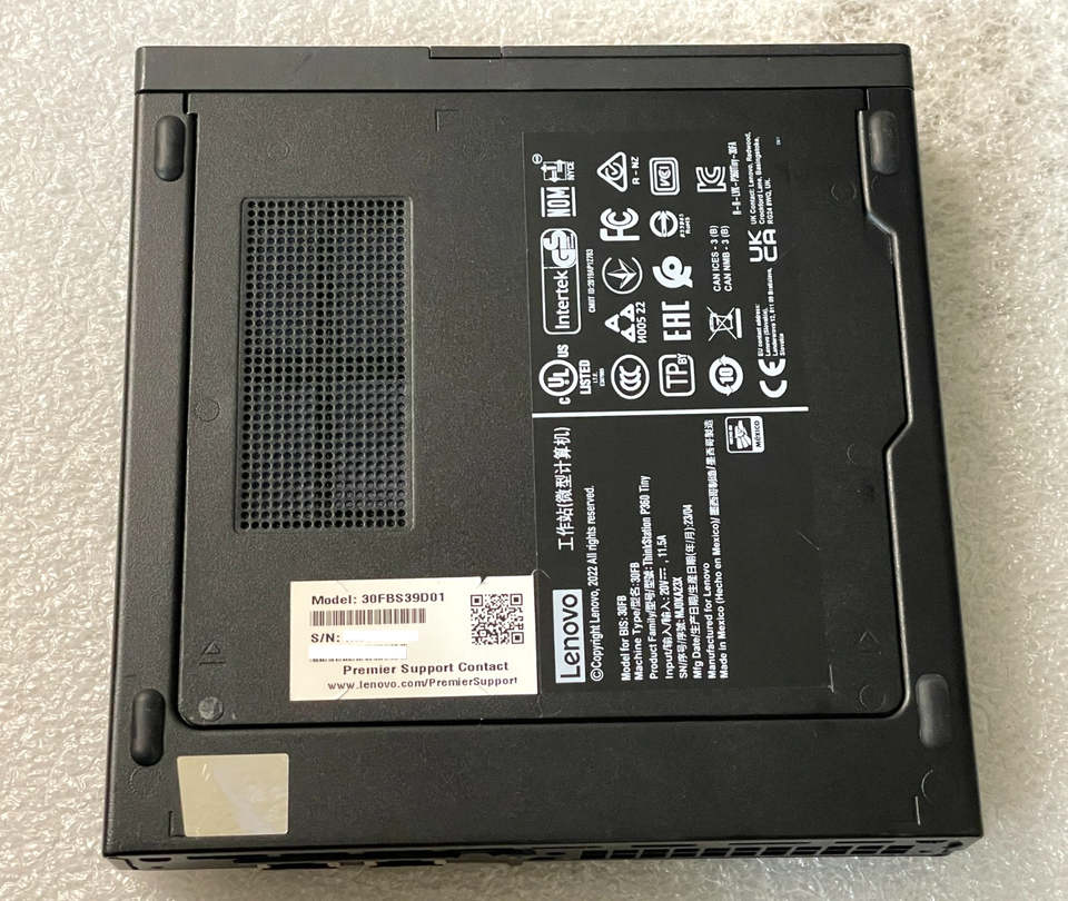AS-IS Lenovo ThinkStation P360 Tiny Intel Core i7 DDR5 Desktop *BIOS ...