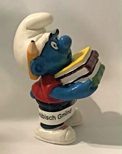 Smurfs 20464 Studious Smurf Student School Books Figure Vintage ...