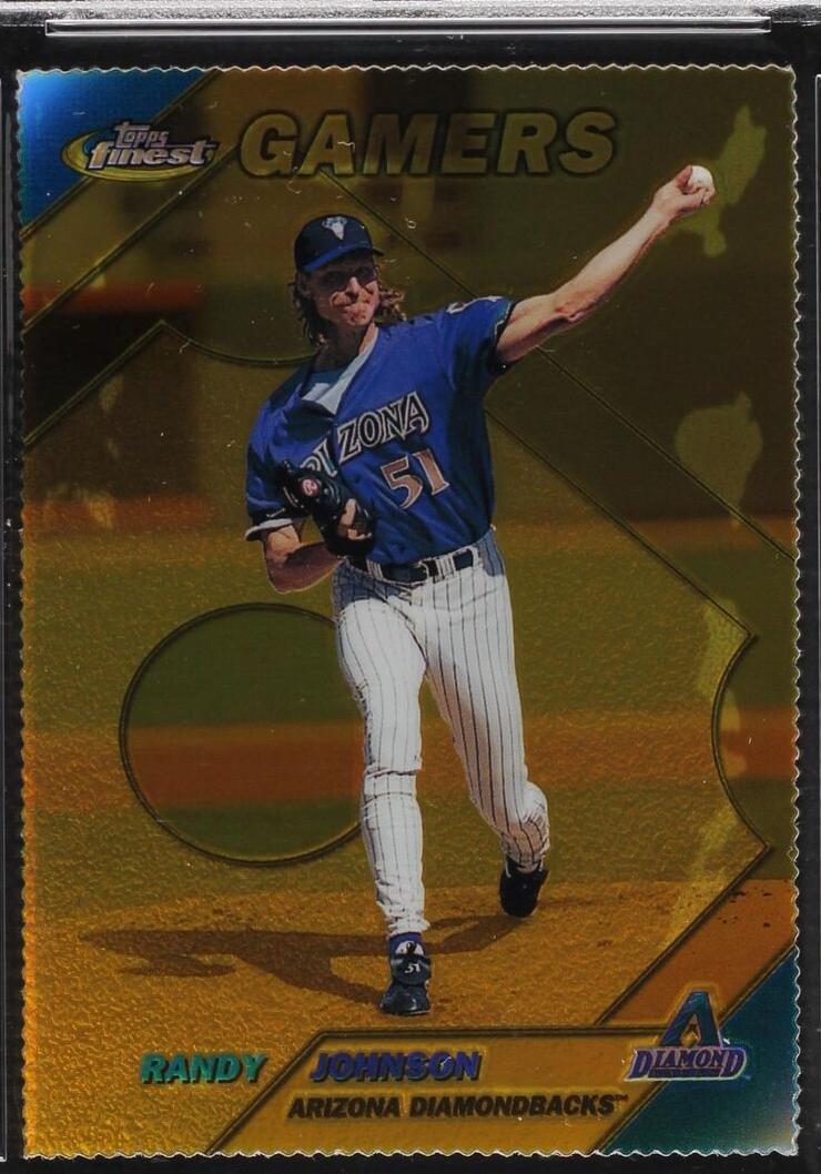 1999 Topps Finest - Gamers Randy Johnson #274 Gold Refractor /100 for ...