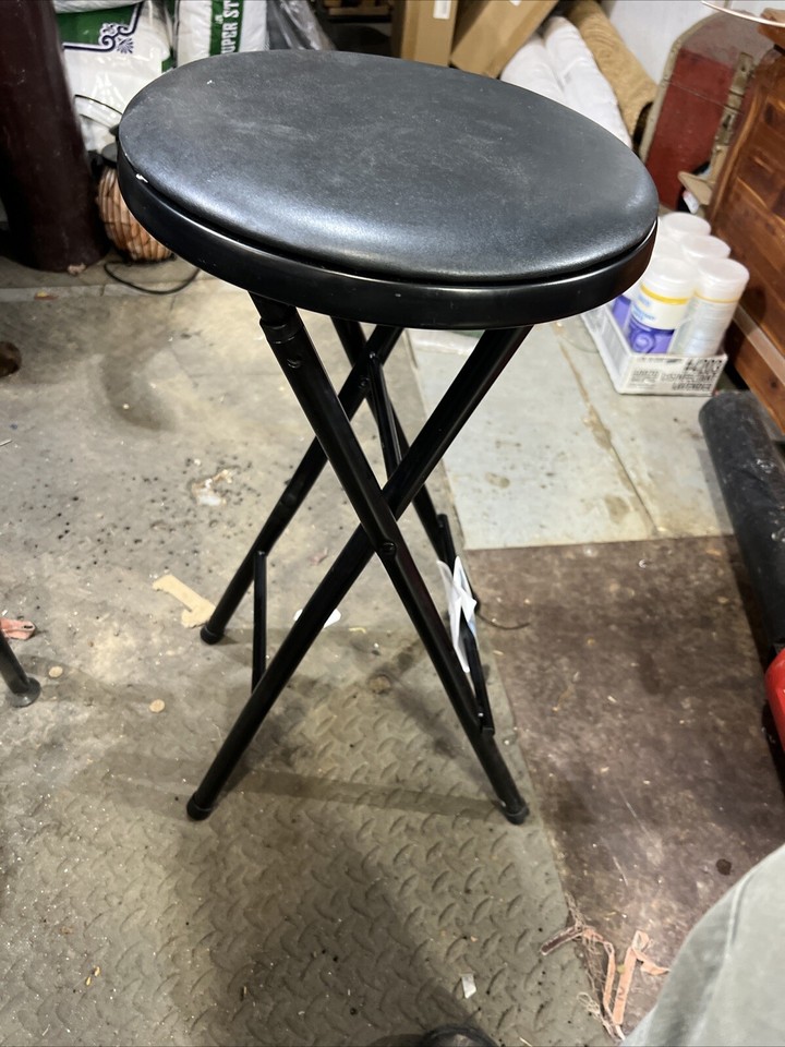 24”Inch Cushioned Short Easy Folding Stool Holds up to 250 Pounds | eBay