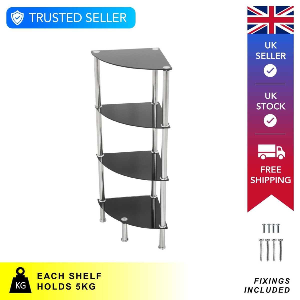 4 Tier Corner Shelf Units Natural & White 3 Tier Corner Shelf Unit