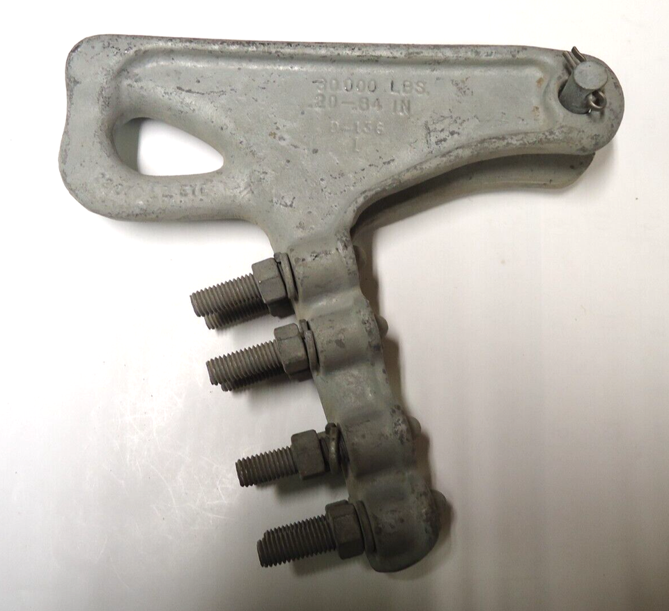 D-136 DEAD END SHOE .20-.84 in "NEW" MERALCO 97 - 30,000 LB 50 FT LB ...