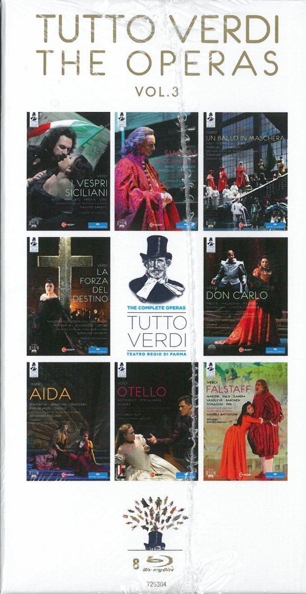Tutto Verdi Operas, Vol. 3 (1855 - 1893) (Blu-ray) Gamberoni Maestri ...