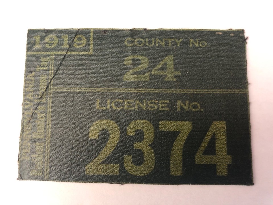 Vintage 1919 Pennsylvania cloth hunting license | eBay