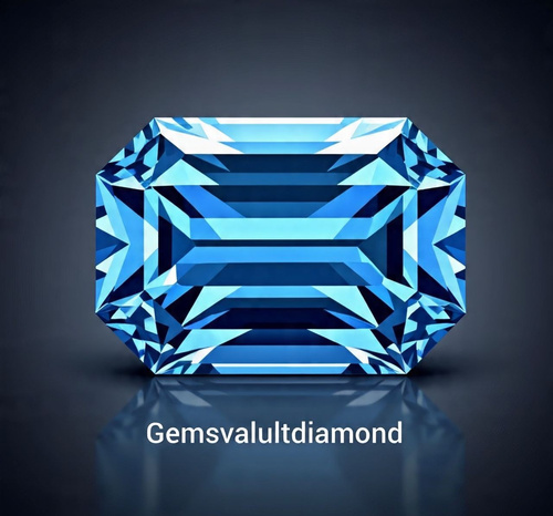 4 Ct D Grade VVS1 Emerald Cut Blue Color Diamond Natural For Jewelry ...