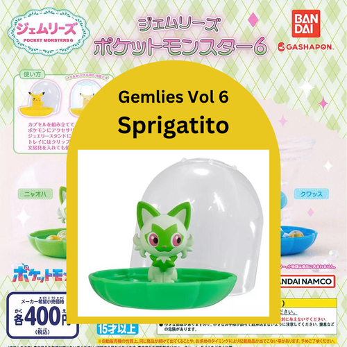 Sprigatito Pokemon Gemlies vol 6 Gashapon Mini Figure Gacha Capsule ...